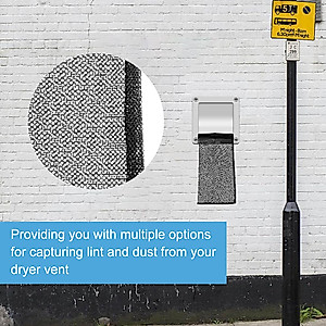 LOQJSS 2 Pack Dryer Vent Lint Bags Lint Traps Lint Dust Bag,Dryer Vent Lint Trap Bags with Adhesive Hook Strips,Exterior Dryer Vent Cover,for Outdoor Dryer Vents Capturing Lint and Dust