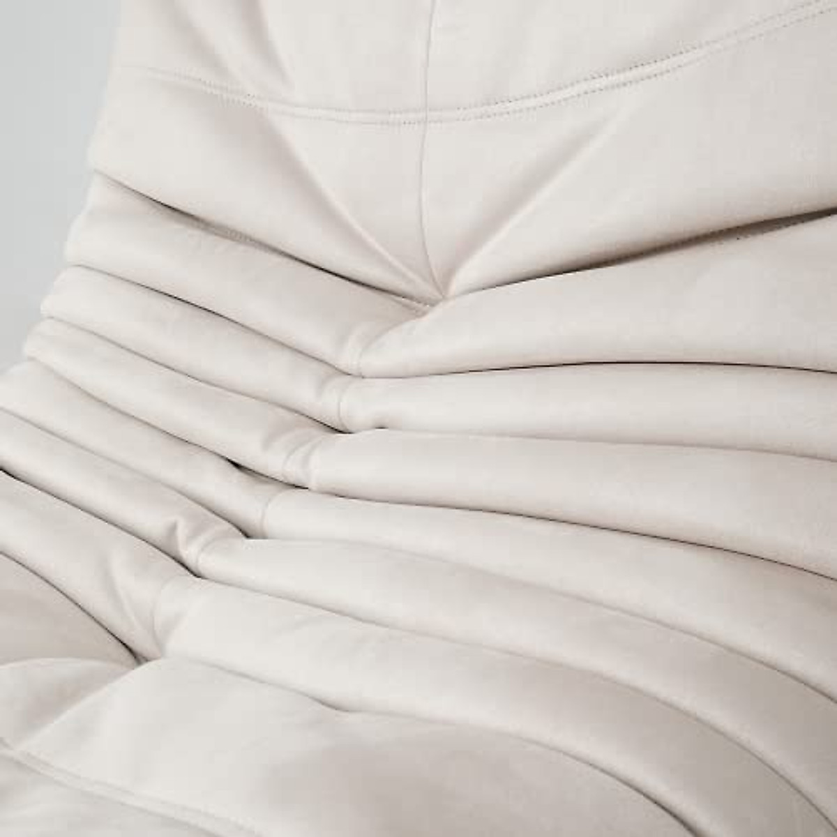 1inchome Fireside Chair, Soft Suede Lounge Chair Lazy Floor Sofa Accent Bean Bag Couch for Living Room Corner Chair Bedroom Salon Office