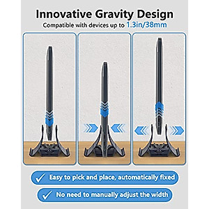 Vertical Laptop Stand, Alloy Laptop Holder Vertical Stand, Aluminum Alloy 3 in 1 Gravity Laptop Dock Stand Auto Locking,Fits MacBook/iPad/Surface/Chromebook/Gaming Laptops(Up to 17") (Space Gray)