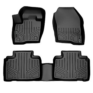 SMARTLINER All Weather Custom Fit Floor Mats 2 Row Liner Set Black Compatible with 2015-2022 Ford Edge