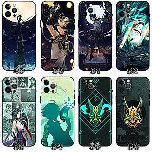 RegisBox Xiao Phone Case Yaksha Xiao Phone Cover Liyue Adeptus Xiao Mains Gifts Multicolor