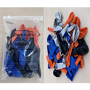 133 Pcs Space Balloons, Royal Navy Blue Orange Metallic Silver Latex Balloons, Outer Space Party Favors 5 10 Inch Balloon Arch Garland Kit Kids Outer Space Birthday Party Supplies