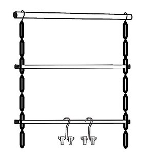 Deluxe 12-Pair Hanging Boot Storage - Double Decker Caddy Includes 12 Boot Hangers (Boot Organizer, Boot Hanger, Boot Storage System) (White System with 12 Boot Hangers)