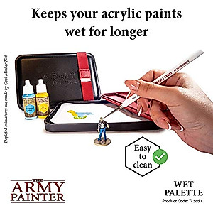 The Army Painter Wargamers Mega Paint Set Bundle with Wet Palette - Miniature Painting Kit with 100 Rustproof Mixing Balls Model Paint Set with 60 Nontoxic Acrylic Paints