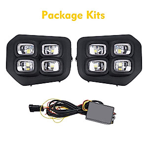 LED Tacoma Fog Lights Compatible with Tacoma 2016 2017 2018 2019 2020 DRL Fog Light for Tacoma Assembly LED Driving Fog Light to Tacoma Fog Lamps Kits Replacement (Dual -Color White/Amber)