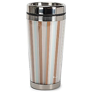 Dicksons Retirement Blessings Brown Stripes 16 Oz. Stainless Steel Insulated Travel Mug with Lid
