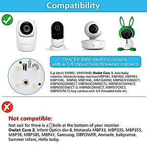 Adjustable Baby Monitor Wall Mount for Vtech VM901 and VM919HD, Perfect View Angle and Easy Installation Without Drilling