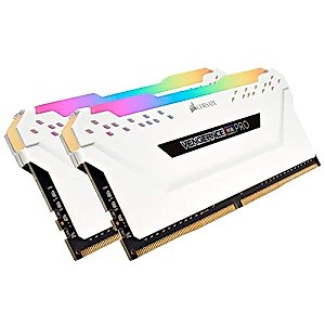 CORSAIR Vengeance RGB PRO 32GB (2x16GB) DDR4 2666 (PC4-21300) C16 Desktop Memory – White