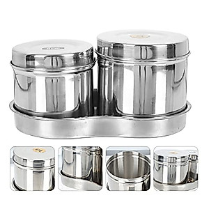 Stainless Steel Ointment Jar Container: Medical Cotton Balls Jar 3Pcs Sponge Cotton Dressing Container Gauze Cotton Swabs Storage Canister Apothecary Jars with Lid