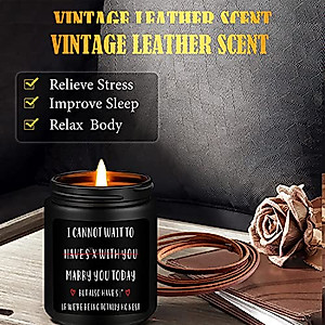 SOGLIM Wedding Day Candle - Future Husband Gifts, Future Wife Gifts - Gifts for Groom from Bride on Wedding Day - Funny Wedding Gifts for Bride, Groom, Fiance, Soon to Be Husband Future Bride Newlywed