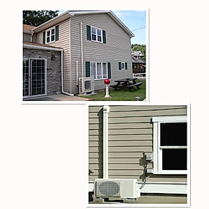 AC Parts 4" W 14Ft Decorative PVC Line Set Cover Kit for Mini Split Air Conditioners, HVAC Heat Pumps 7,000-36,000 BTU Units