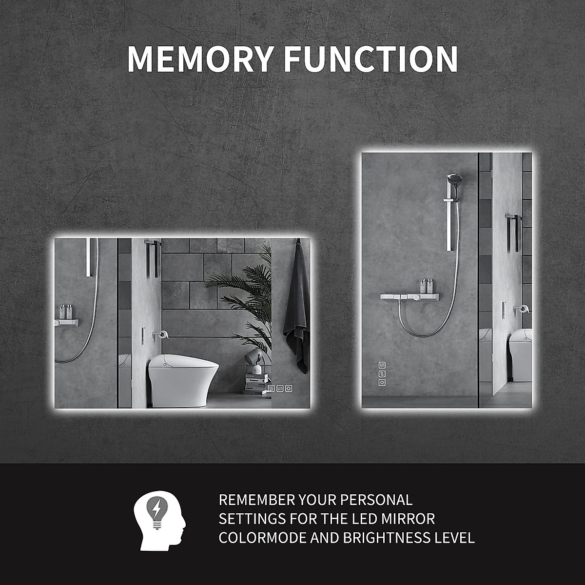 KEECKA 24x36 Inch LED Bathroom Mirror with Lights,Backlit, Anti-Fog Wall Mounted Dimmable Lighted Bathroom Mirror,3-Color Warm/Natural/White High(Vertical & Horizontal)