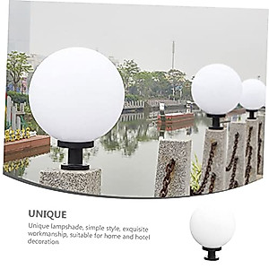 SECFOU Fence Lights Replacement Globe for Light Fixture Deck Lighting Acrylic Light Cover Deck Post Lights Globe Light Cover Exterior lamp Post Fixture Exterior Light Electric Plastic