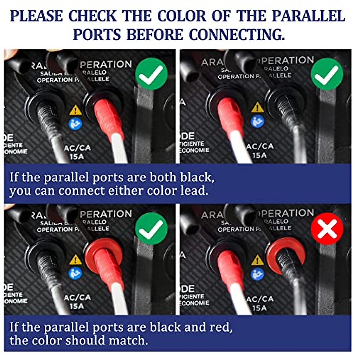 Gsuwhan 50 Amp Inverter Generator Parallel Cord, Compatible with Westinghouse Inverter Generator, 50A