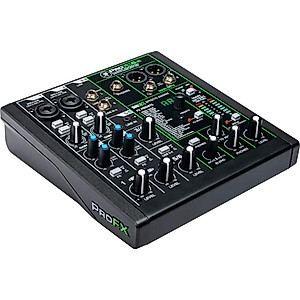 Mackie ProFX6v3 6-Channel Sound Reinforcement Mixer with Built-In FX, Gator Cases G-MIXERBAG-1212 Mixer Bag & Stereo Cable 10' Bundle