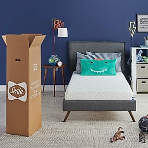 Sealy - Memory Foam Bed in a Box – 6 Inch, Low Profile, Medium Feel, Twin XL Size, CertiPur-US Certified,White