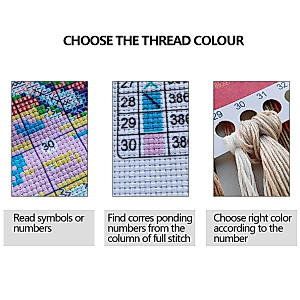 Cross-Stitch Stamped Kits Owl Animal Beginners Adults Prestamped Easy Pattern Embroidery Starter Kits Needlepoint 11ct Home Decor 12x16inch