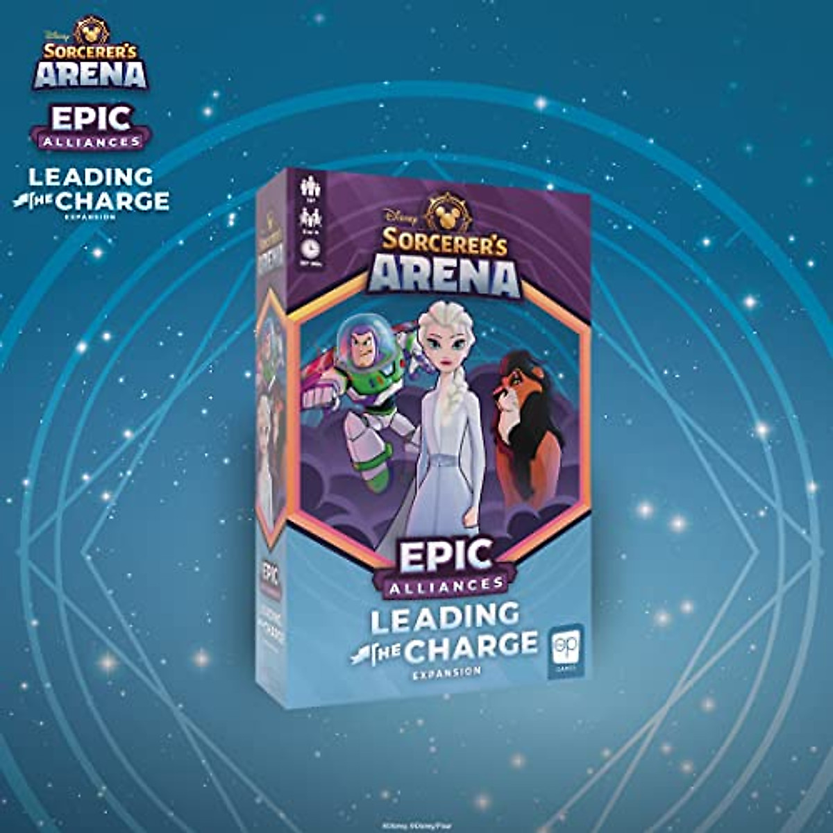 Disney Sorcerer’s Arena: Epic Alliances Leading The Charge Expansion | Featuring Buzz Lightyear, Scar, and Elsa | Officially-Licensed Disney Strategy & Family Board Game