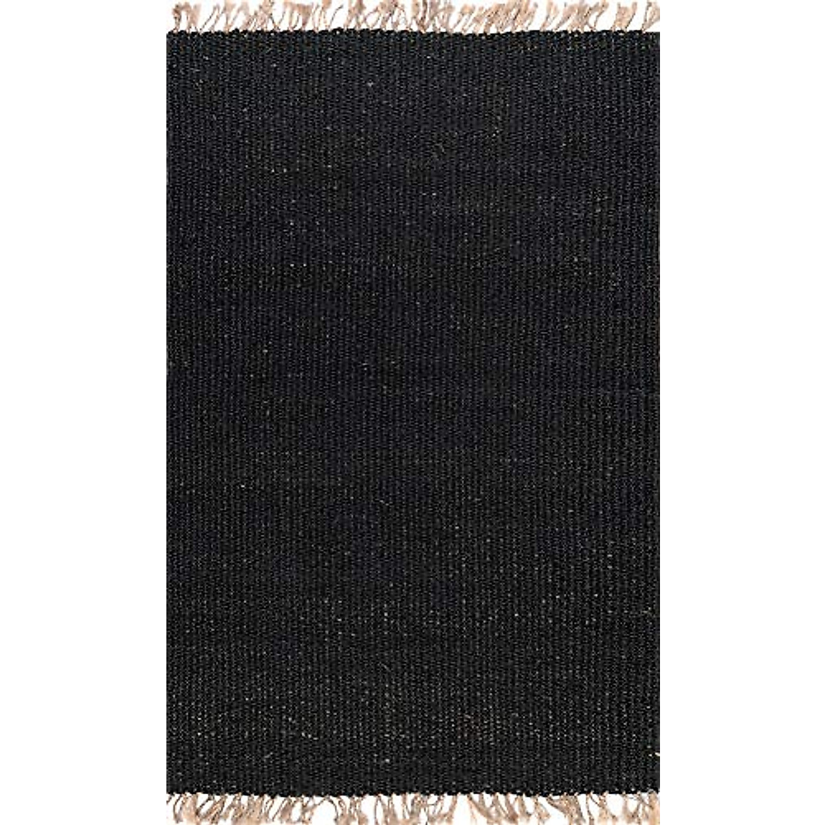 nuLOOM Benavides Tassel Jute Area Rug, 8' x 10', Black