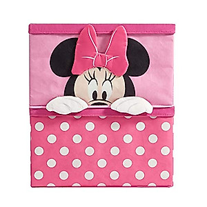 Idea Nuova Disney Minnie Mouse Figural 2 Piece Stackable Storage Set, Pink