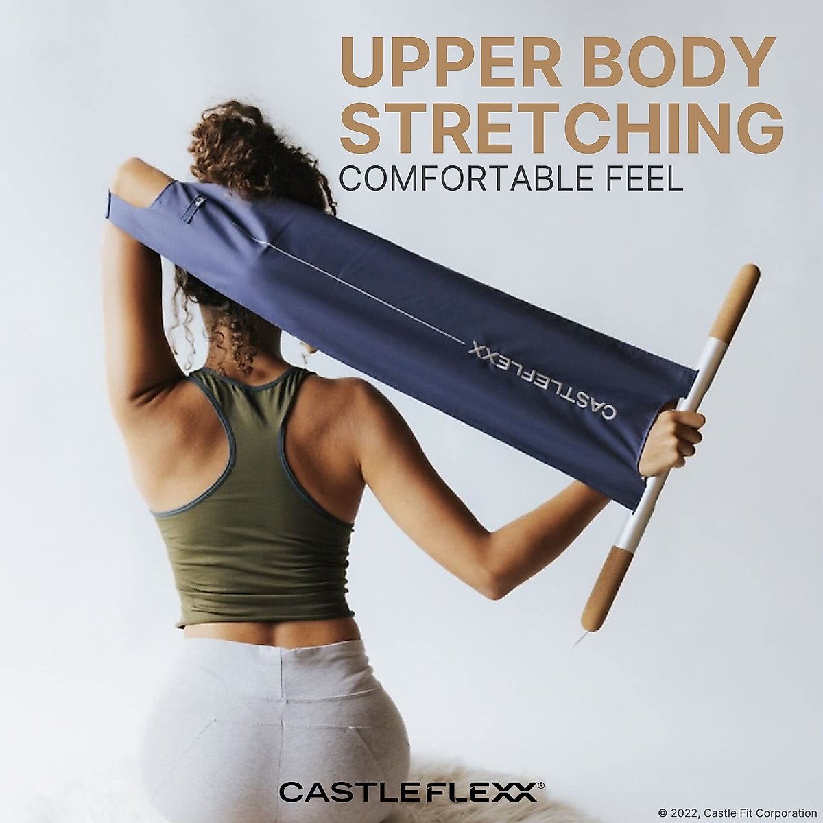 CastleFlexx | Aqua, Large | Mobility and Full Body Strengthening Device | Functional Stretching Fitness Tool For Workout