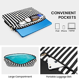 LOVEVOOK Computer Bag Laptop Bag for Women Cute Laptop Messenger Bag for Work College, Slim-Black, 15.6-Inch