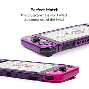 GeekShare Soft TPU Protective Case Slim Cover Case Compatible with Nintendo Switch and Joy-Con - Shock-Absorption and Anti-Scratch -Jellyfish Cat