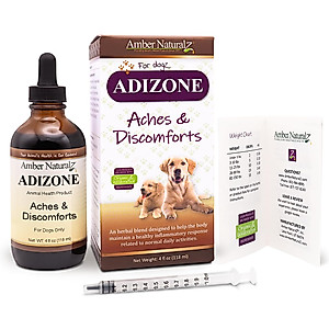 Amber NaturalZ - ADIZONE - Aches & Discomforts - for Dogz - 4 Ounce