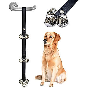 CandyHome Potty Dog Doorbells Housetraining Dog Bell Dog Bells for Potty Training Your Puppy Doggie with Doorbell, Easy 95% Success Rate, Black
