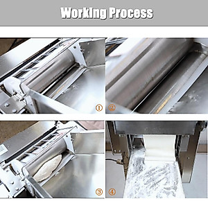 HayWHNKN Commercial Dough Sheeter Pasta Dough Roller Sheeter Machine 11.8inch for Croissant Pastry Puff Pastry Pizza Noodle Bakery Pasta Roller Press Machine 2.2kw 110v 150kg/h