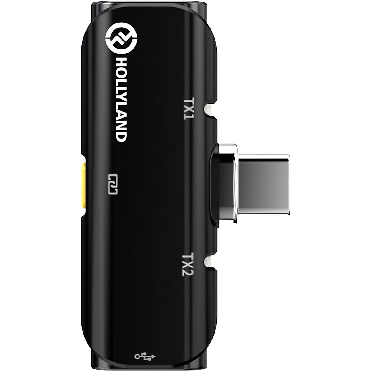 Hollyland Lark C1 Duo 2.4GHz Noise Canceling Compact Long Runtime Curved Edge Ergonomics 650-Feet Wireless Range Microphone System (Black)