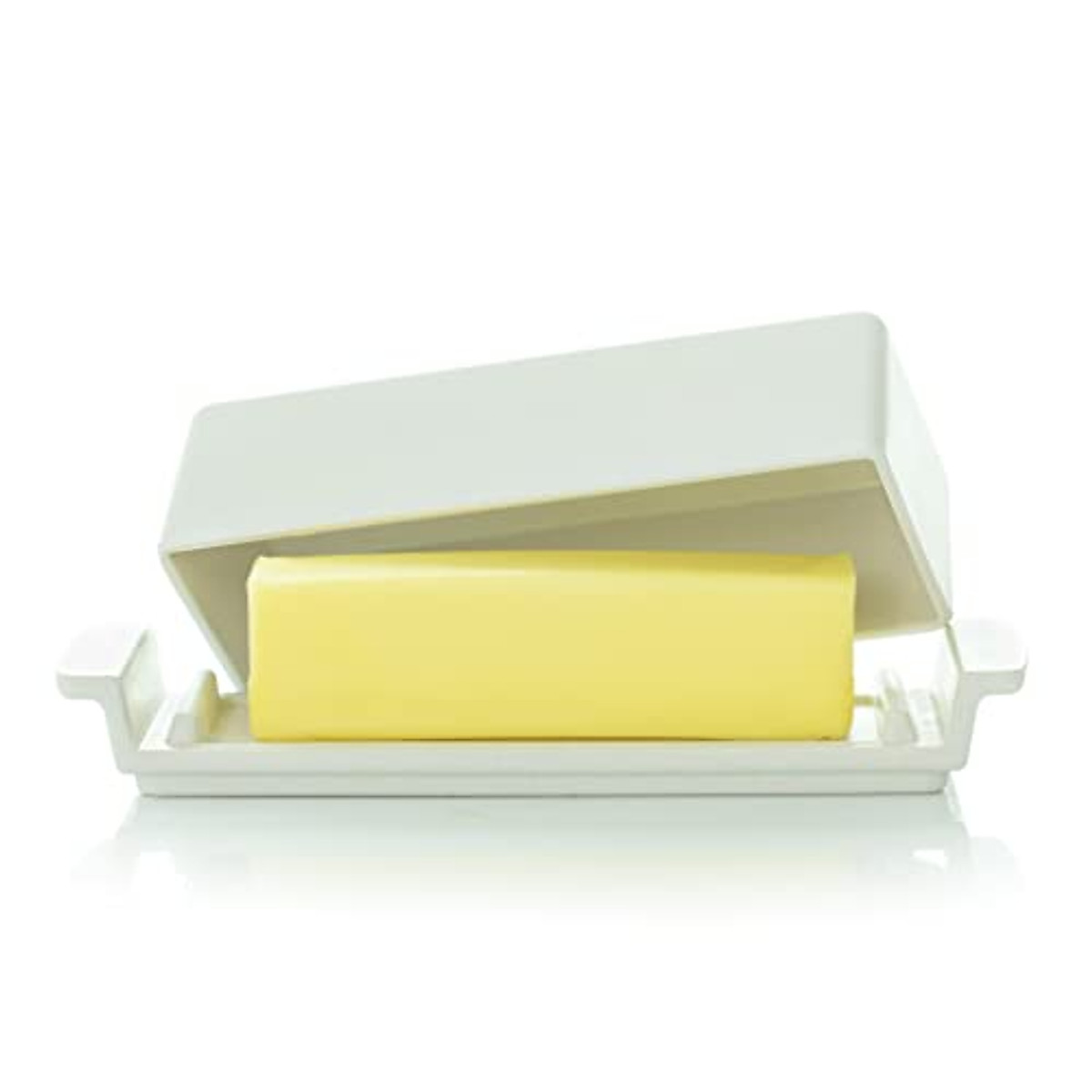 Bamboo Butter Dish with Lid for Countertop or Refrigerator Storage - Butter Stick Holder to Leave On Counter - Single Butter Stick Butter Tray Keeper for Kitchen & Fridge