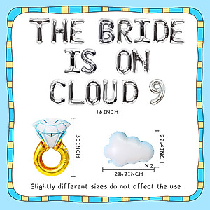 LaVenty Bride is on cloud 9 Balloons Bride is on cloud 9 Banner Decoration Backdrop The Bride Is On Cloud 9 Bachelorette Decoration