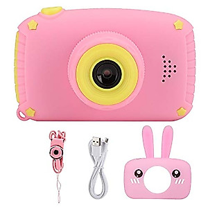 ASHATA Digital Kids Camera, 32GB TF Card Multifunctional Mini Kids Digital Video Camera,Portable Pink ABS Children Digital Camera 12MP 2.0-Inch HD IPS Color Display Screen Gift Toy for Child