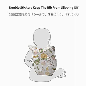 Poksun Baby and Infant Disposable Travel Bibs - Soft, Leakproof, for Toddlers Babies, Feeding, Traveling, (60PCS) Fruit