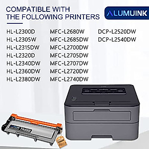 ALUMUINK High Yield TN660 TN-660 TN630 TN-630 Toner Cartridge Replacement for Brother TN 660 TN 630 HL-L2300D HL-L2320D HL-L2340DW HL-L2360DW HL-L2380DW MFC-L2740DW Printer Toner (2 Black, TN6602PK)
