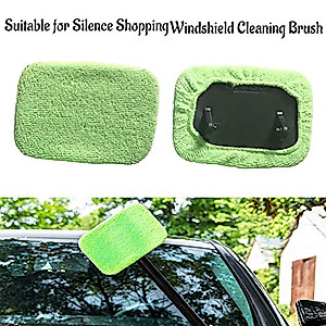 Silence Shopping Car Care Replaced Microfiber Clothes Windshield Cleaning Brush Durable Buffing Pad Cover Washable Polishing Bonnet Green Pack of 5