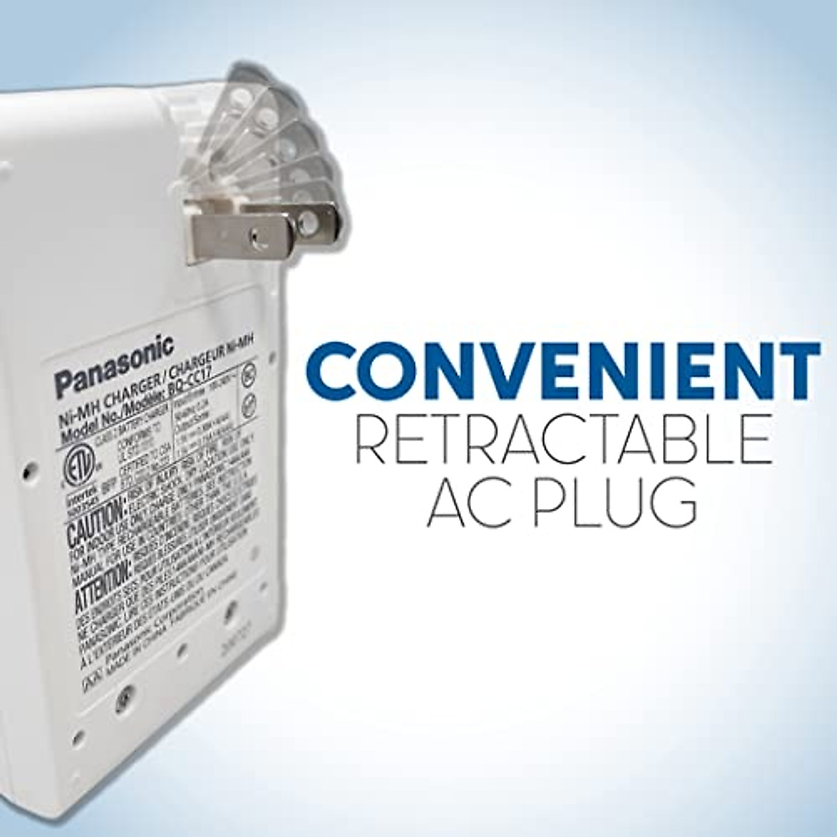 Eneloop Panasonic BQ-CC17SBA Advanced Individual Battery Charger with 4 LED Charge Indicator Lights, White