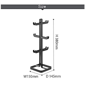 通用 Jiagu Metal Mug Rack Mug Drain Rack Cup Holder Rack Mug Tree Mug Storage Rack Coffee Mug Rack Mug Holder Stand Wine Glass Stand for Kitchen for Table (Black)
