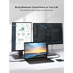 CableCreation USB C to DisplayPort Adapter 4K@60Hz, Male Type C to Female DisplayPort Adapter Compatible with iPhone 16 15 Pro/Promax/Plus, MacBook Pro Air, Steam Deck, iPad Pro, iMac, XPS, Galaxy