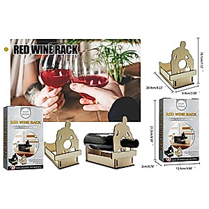 Wine Rack - Lightweight and Portable Wine Bottle Display Wooden Rack, Home Storage Function Shelf Collection Wine Rack Wooden Creative Ornaments, Easy to Assemble