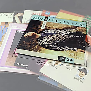 Vinyl Record Outer Sleeves 50 Pack for 12 inch Records, Loose fit, Clear Cover Protective, 3mil+ Thick, 12.79” x 12.79”, Fit for Single & Double LP Storage