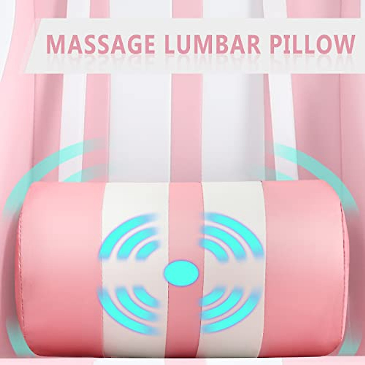 Ferghana Pink Gaming Chairs with Footrest,Computer Game Chair,Massage Gaming Chairs,Christmas,Xmas Gift,PC Gaming Chairs for Adults Teens for Gaming Live Streaming Room(Shero Pink)