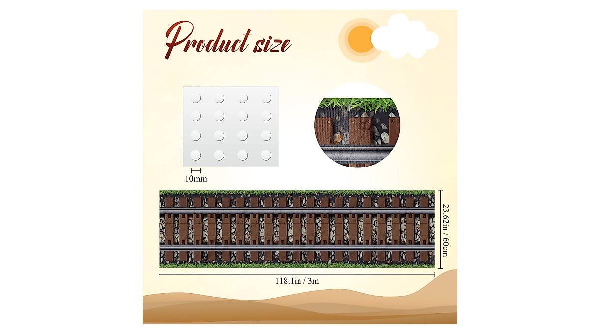 Wild West Party Decor: 24 Inch x 10 FT Railroad Track Aisle Runner