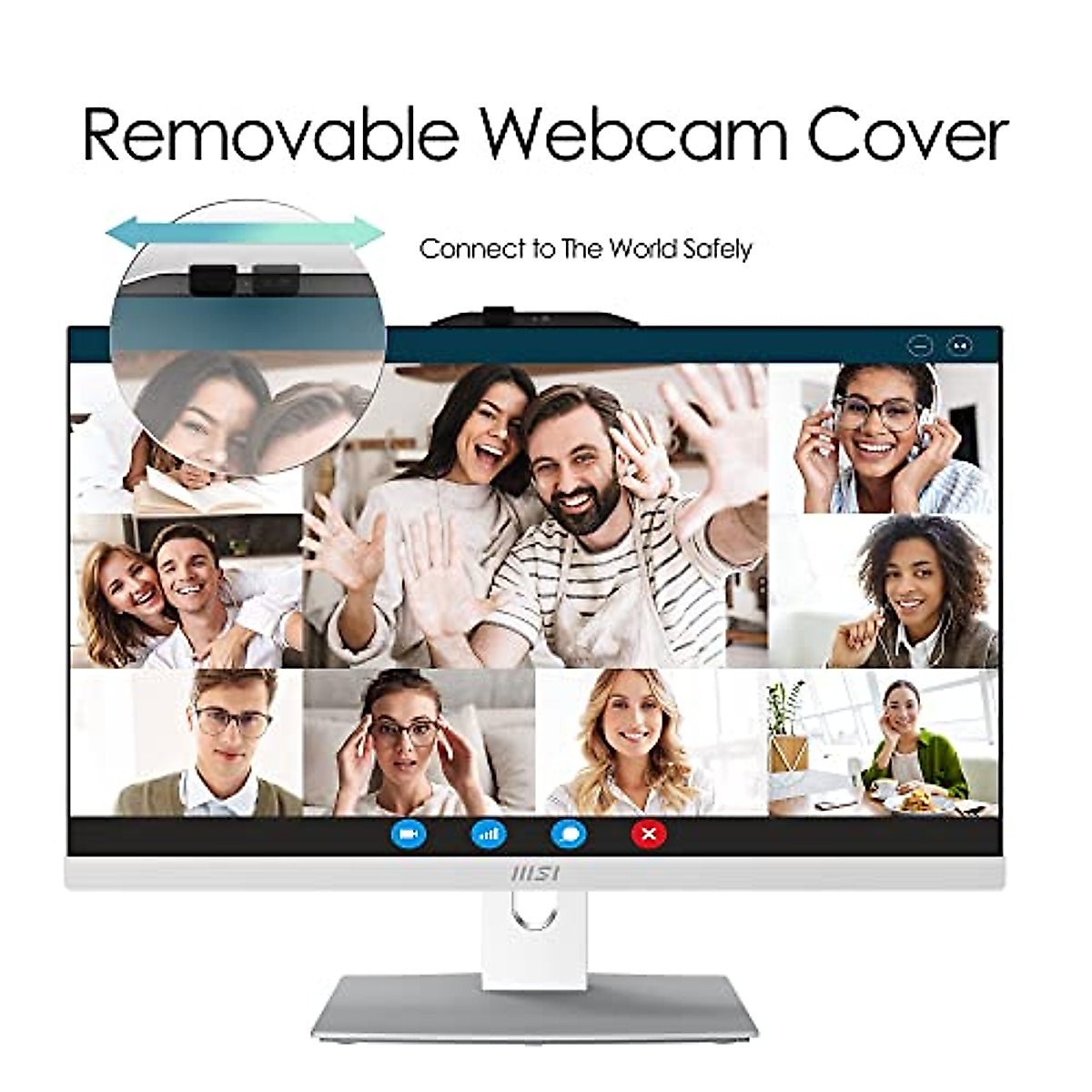 MSI Modern AM242TP AIO Desktop, 23.8" FHD Touchscreen, Intel Core i7-1165G7, 16GB Memory, 512GB SSD, WiFi 6, BT 5.1, FHD Webcam, White, Windows 10 Home (11M-487US)