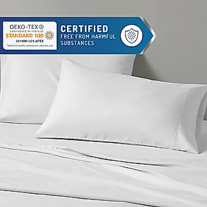 Degrees of Comfort Coolmax Cooling Sheets Set for Full Size Bed, Moisture Wicking for Night Sweats Best Comfort, Cool Sheets for Hot Sleepers During Warm Weather with Deep Pocket, White-4PC