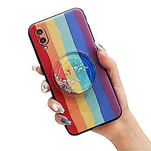 Silicone Anti-dust Lulumi Phone Case for Samsung Galaxy A02/M02/SM-A022F/A022M, Shockproof Armor case Foothold Drift Sand Cover TPU Cartoon Glisten Cartoon Dirt-Resistant Anti-Knock, 9