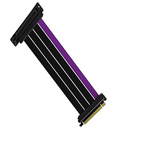 Cooler Master MasterAccessory Riser Cable PCIe 4.0 x16 200mm Black, PCIe 4.0 Compatible, EMI Shielded 30 AWG, Protective ABS Casing for Graphics Card (MCA-U000C-KPCI40-200)