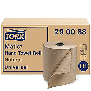 Tork Matic Paper Hand Towel Roll Natural H1, Universal, 100% Recycled Fiber, 6 Rolls x 700 ft, 290088
