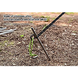 Boundless Voyage 6pcs Titanium Alloy Tent Pegs Outdoor Camping Awning Tent Stakes Lightweight Hiking Climbing Tent Nail Ti4014P
